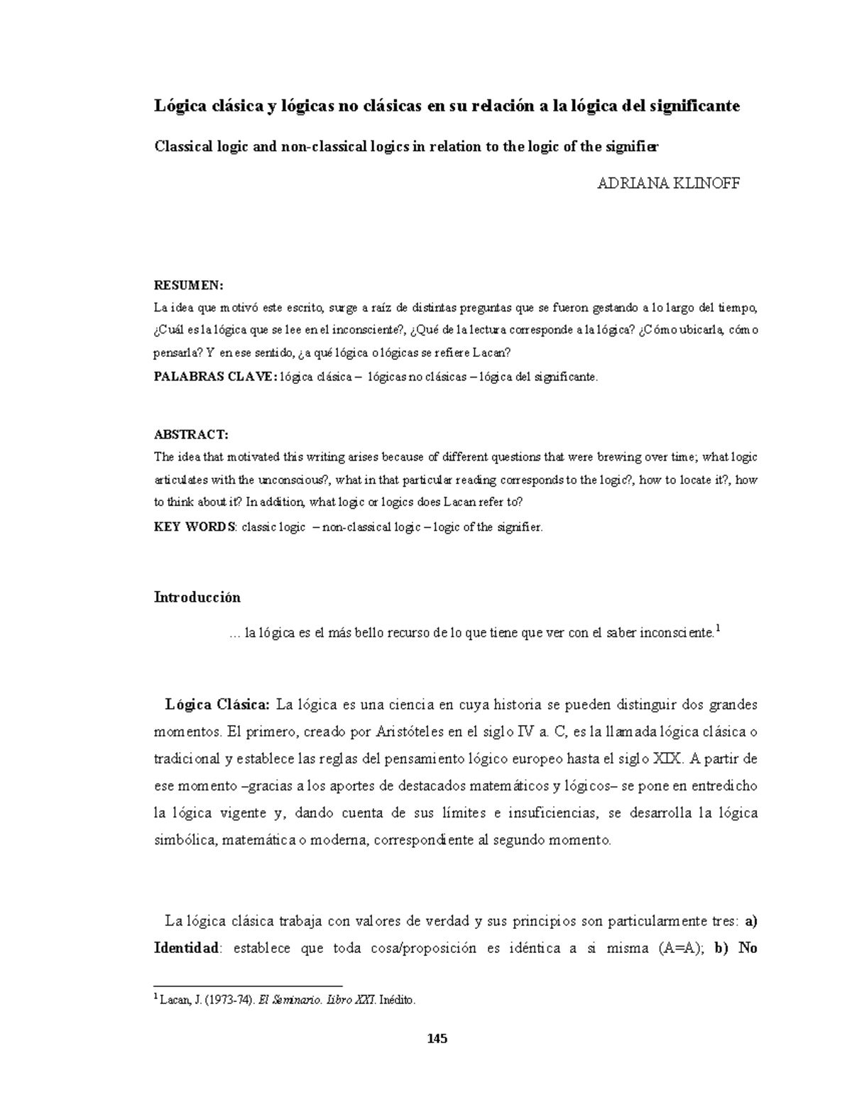 11 - MMMMMMM - Lógica clásica y lógicas no clásicas en su relación a la ...