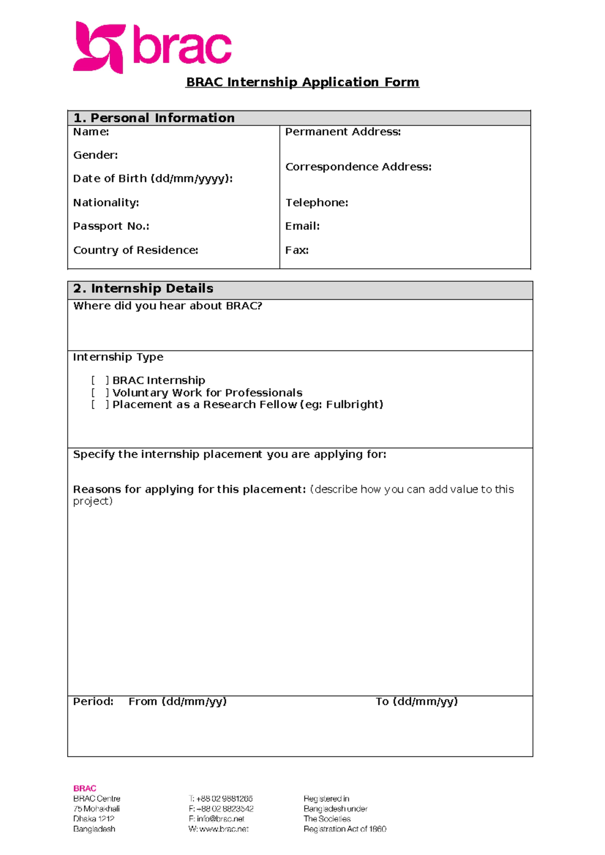 Inbound 1842862649828289086 - BRAC Internship Application Form 1 ...