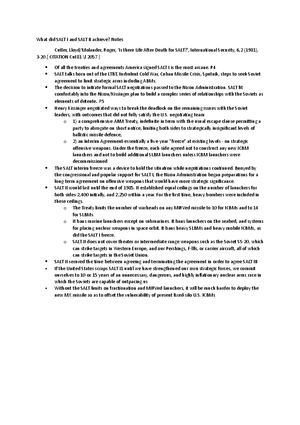 What did SALT I and SALT II achieve - The Strategic Arms Limitation ...