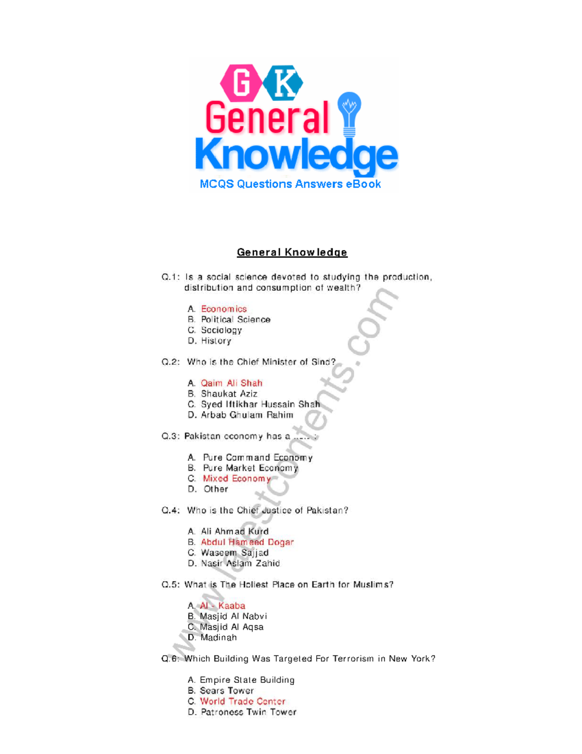 General Knowledge Complete Guide Updated - general ability - Studocu