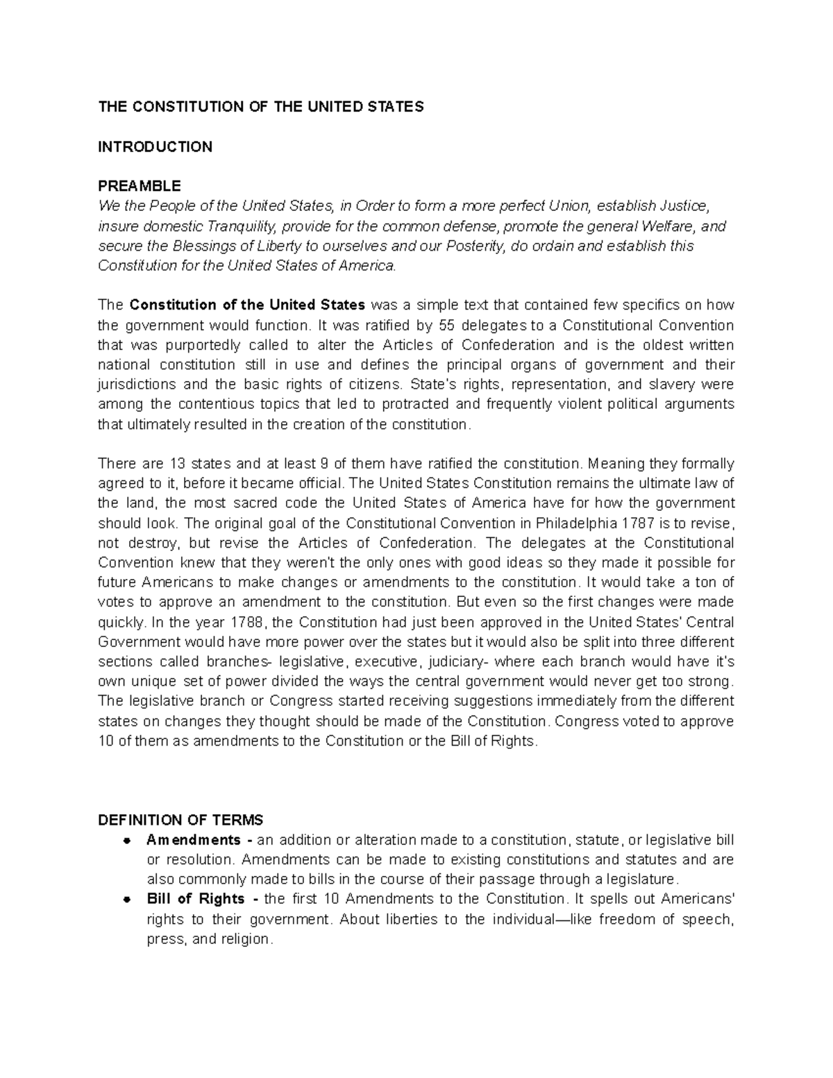 The Constitution of the United States - THE CONSTITUTION OF THE UNITED ...