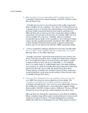 Chick-fil-a case - Give examples of needs, wants, and demands of Chick ...