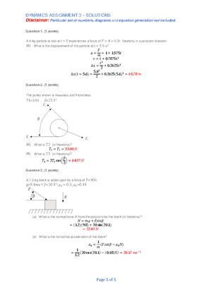 Engineering Mechanics -Dynamics Problem - Engineering Mechanics ...