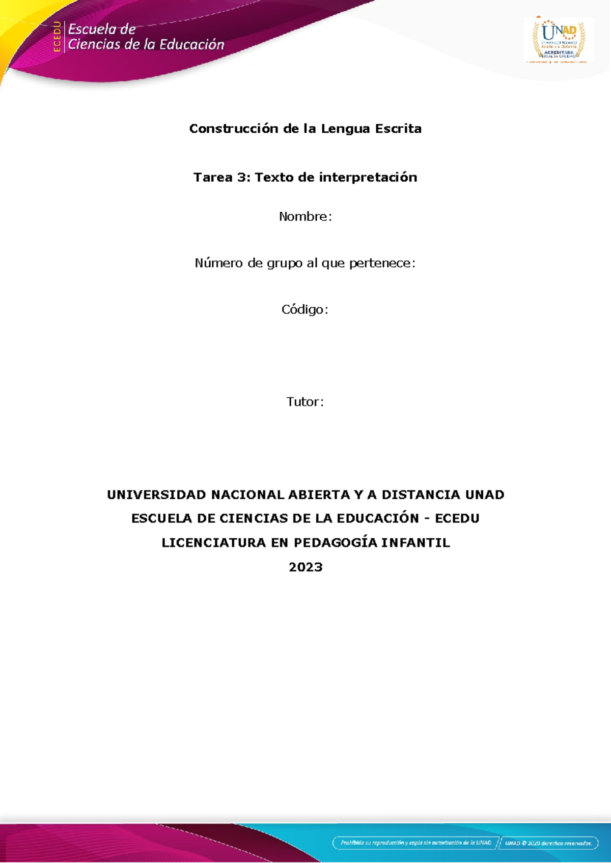 Formato Tarea 3 - Texto de interpretación - Construcción de la Lengua ...