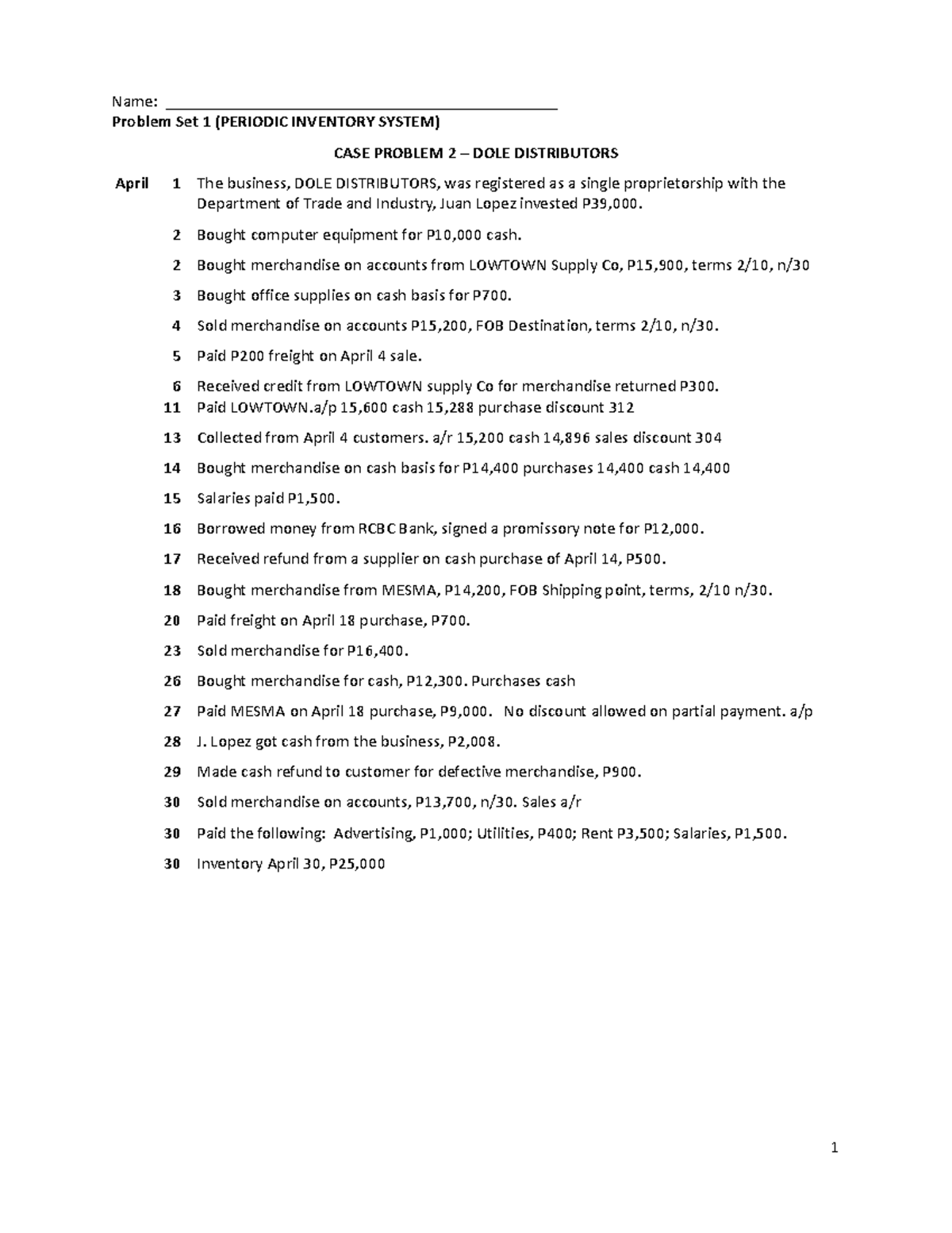 Periodic - Name: ______________________________________________ Problem ...