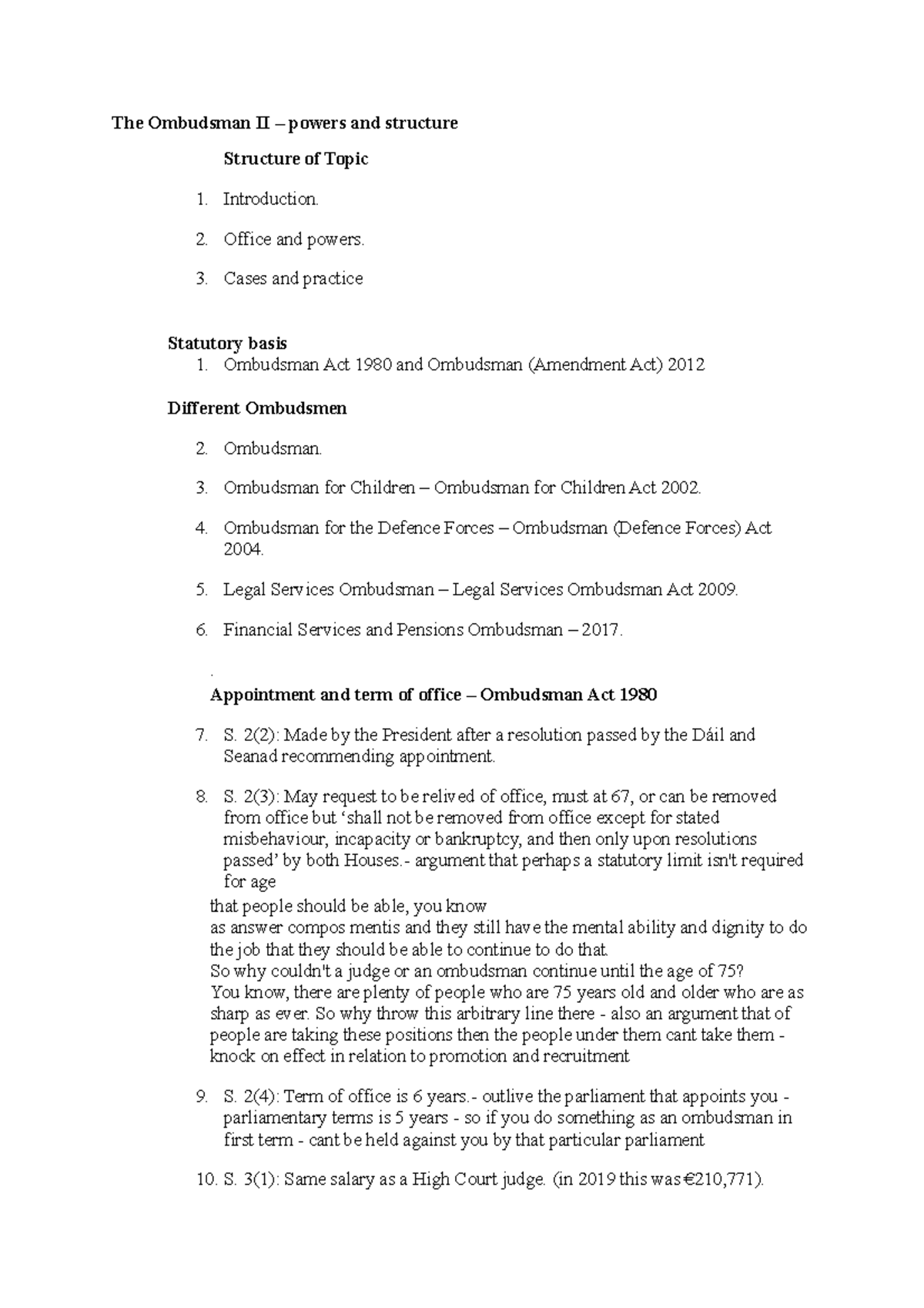 The Ombudsman II – powers and structure - The Ombudsman II – powers and ...