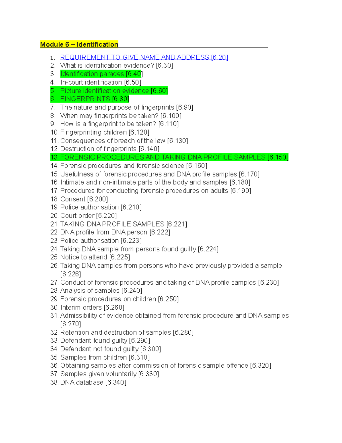 Module 6 - Identification identification of suspect. - Module 6 ...