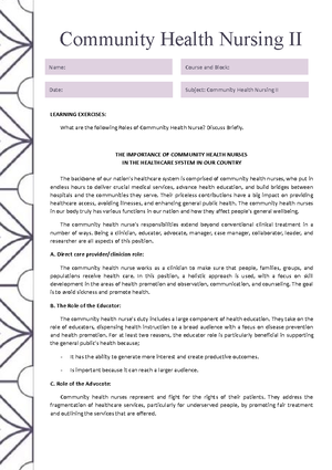 Family-Health - Community Health Nursing 2 - Studocu