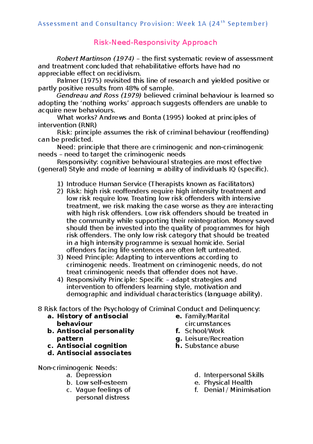 (1A) RNR and WASI (24:09:19) - Assessment and Consultancy Provision ...