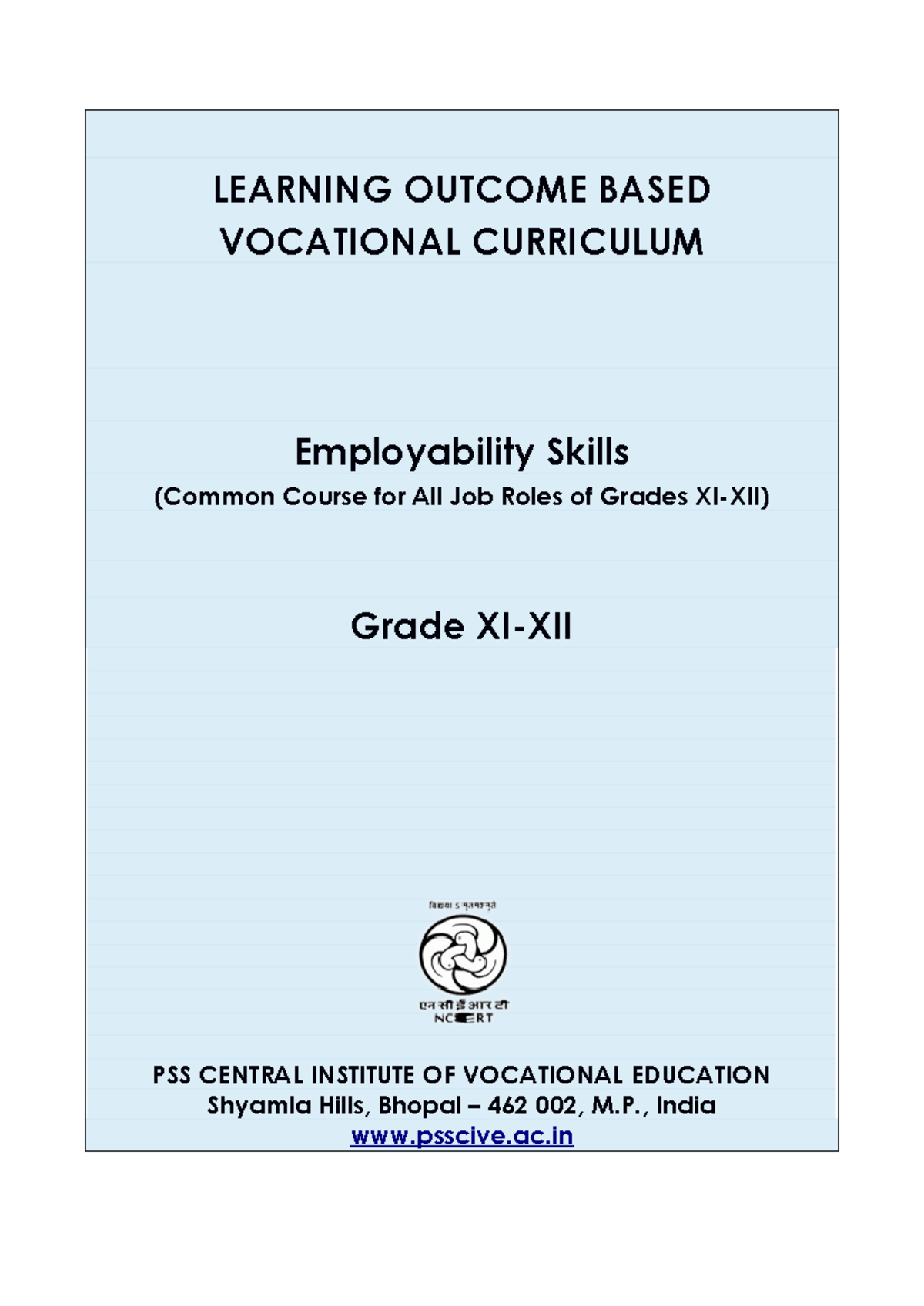 Employability skills class 11 12 english - LEARNING OUTCOME BASED ...