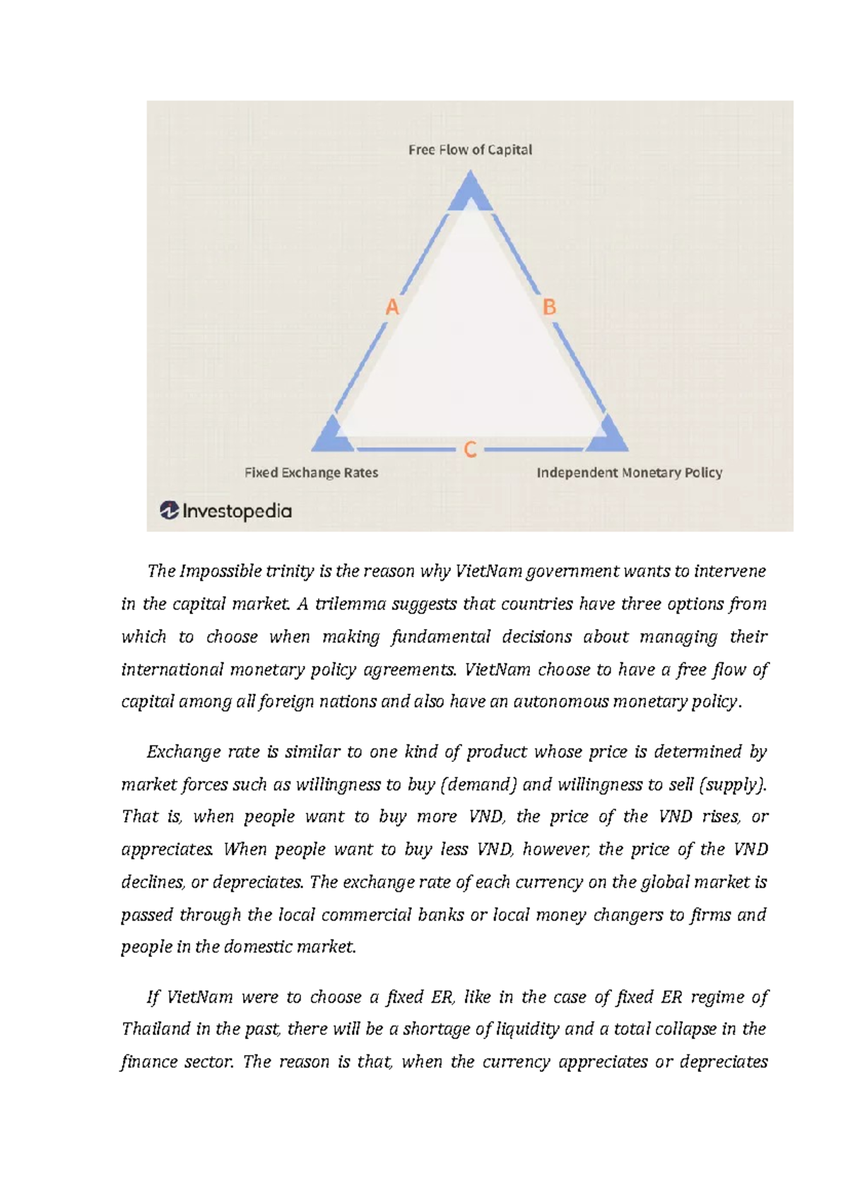 The Impossible trinity is the reason why Viet Nam government wants to ...