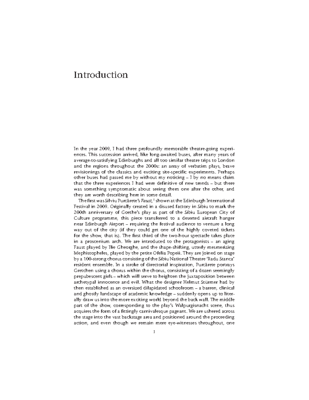 Theatre Making Interplay Between Text an - 1 Introduction In the year ...