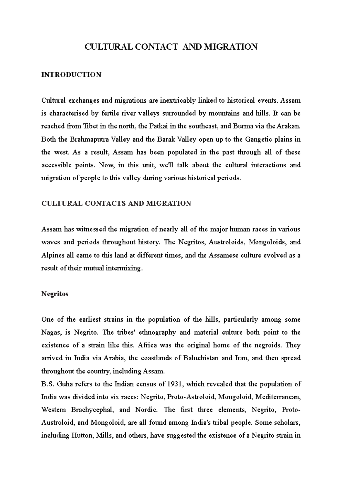 Cultural Contact AND Migration - CULTURAL CONTACT AND MIGRATION ...