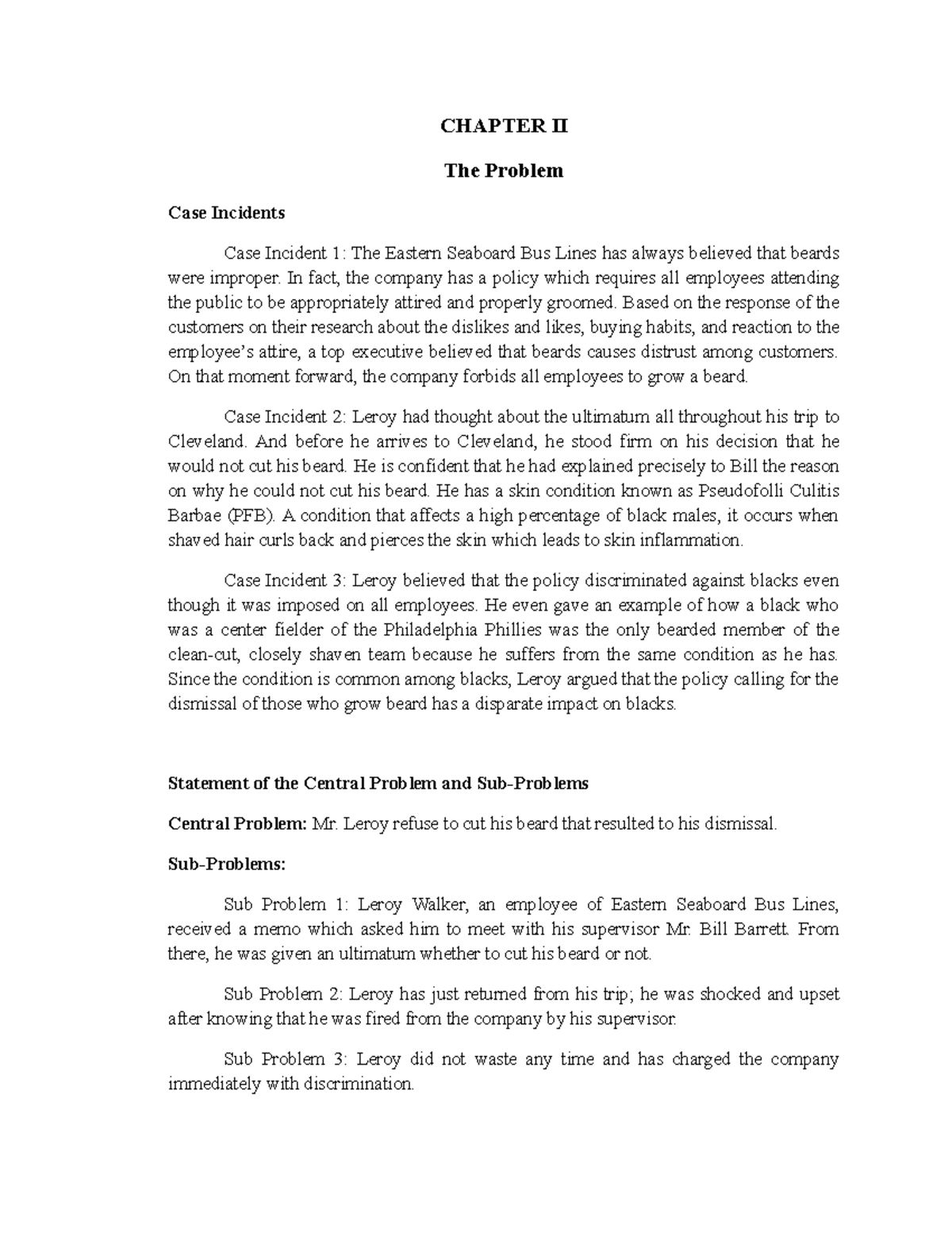 Ace's case study - For Human Resource Management - CHAPTER II The ...