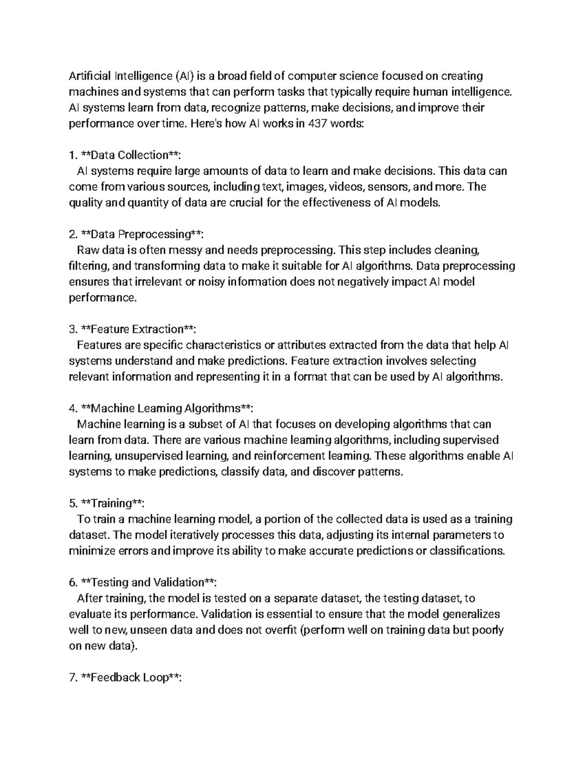 AI - Extremely good notes - Artificial Intelligence (AI) is a broad ...