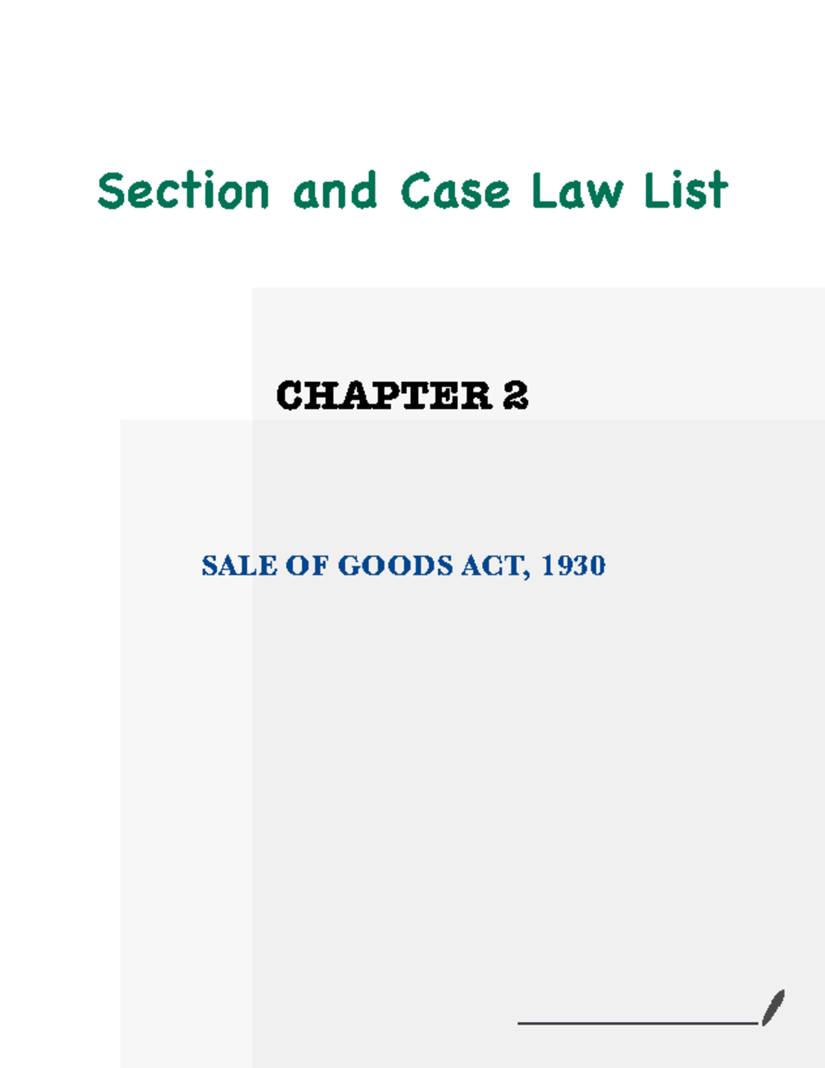64167342 e4b014b16f139e1e original - Section and Case Law List CHAPTER ...