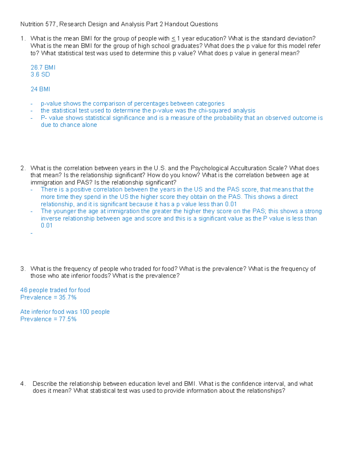 Epi and Research Design Day 2 Questions - Nutrition 577, Research Design and Analysis Part 2 ...