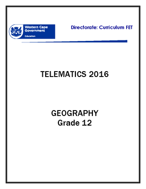 Project MEMO TERM 2 Grade 12 - NATIONAL SENIOR CERTIFICATE LIFE ...