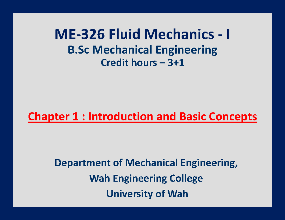 Chapter 1 - for fluid mechanics fundamentals and applications 3rd ...