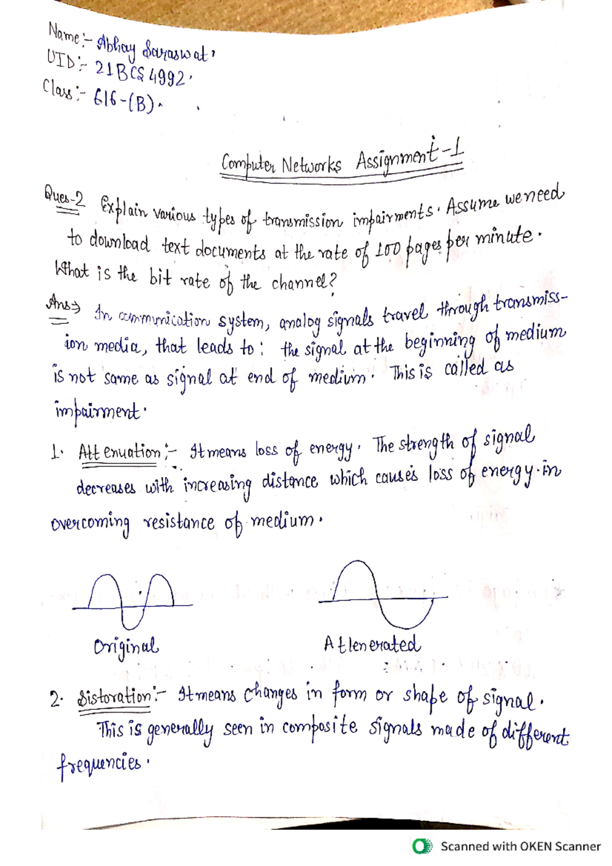Computer Networks Assignment 1 - Btech Cse - Studocu