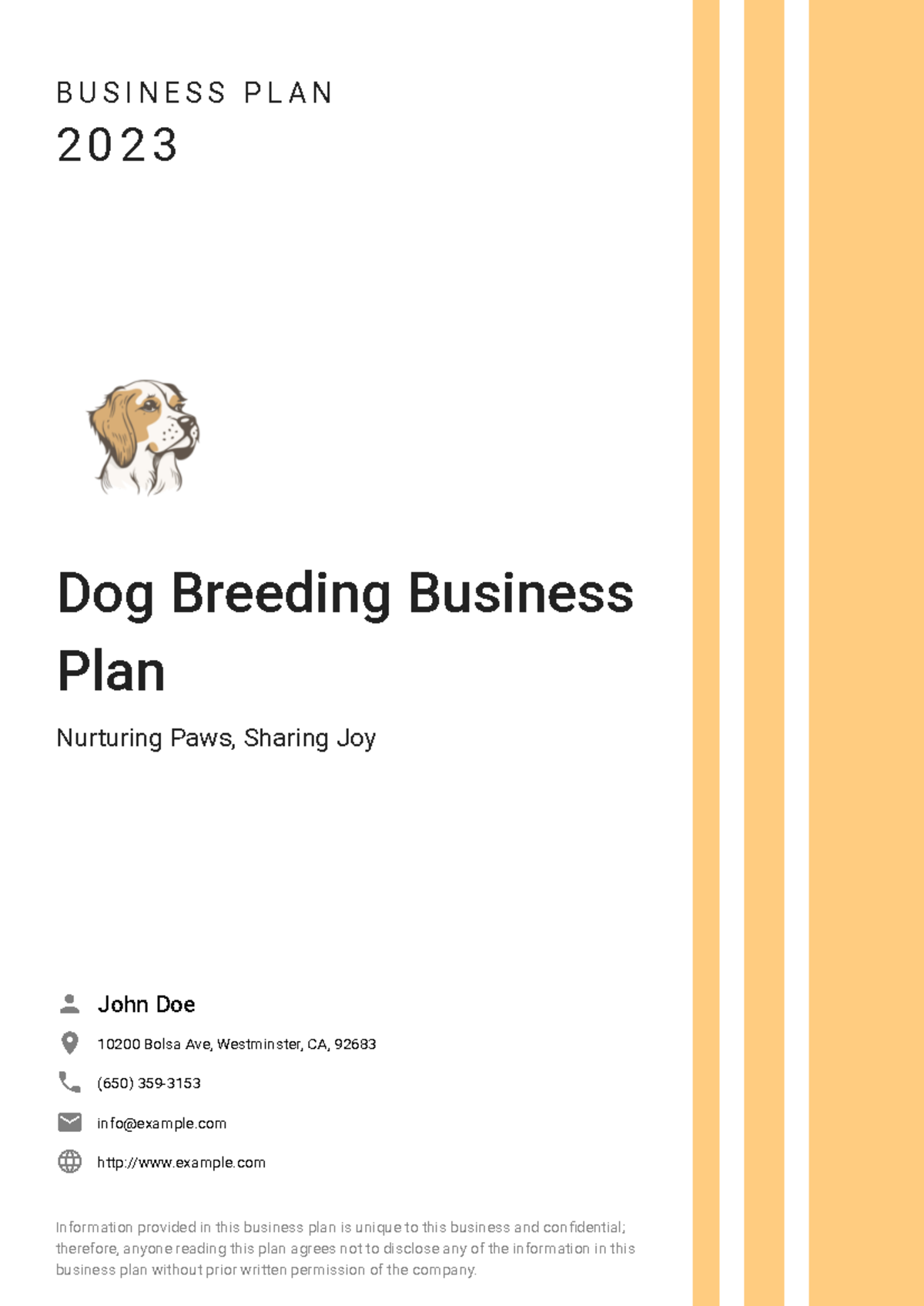 696032482 dog breeding business plan - B U S I N E S S P L A N 2 0 2 3 Dog Breeding Business ...