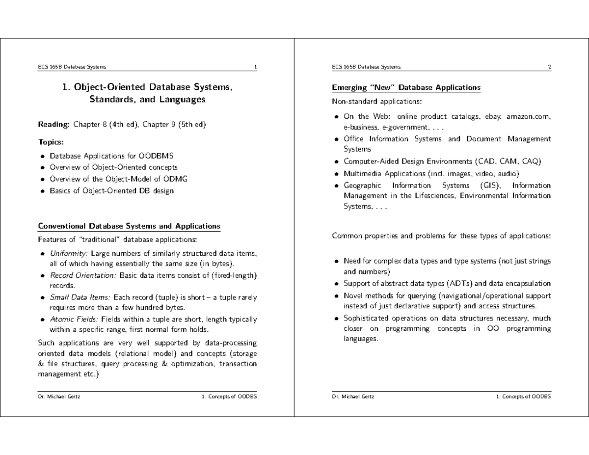 Updating atomic information in labelled database systems - ECS 165B Database Systems 1 1. - Studocu