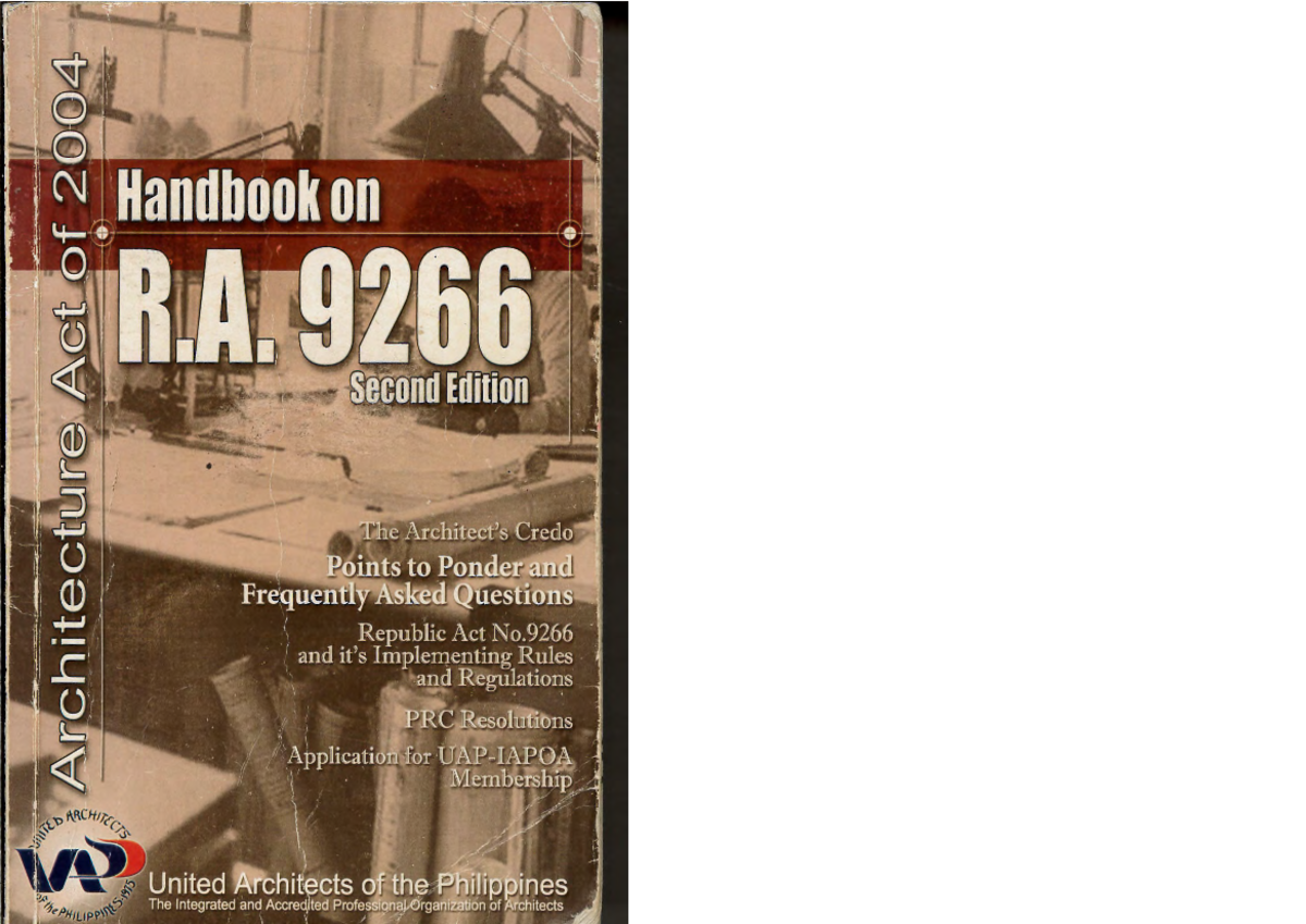 Republic ACT 9266 - BS -Architecture - Studocu