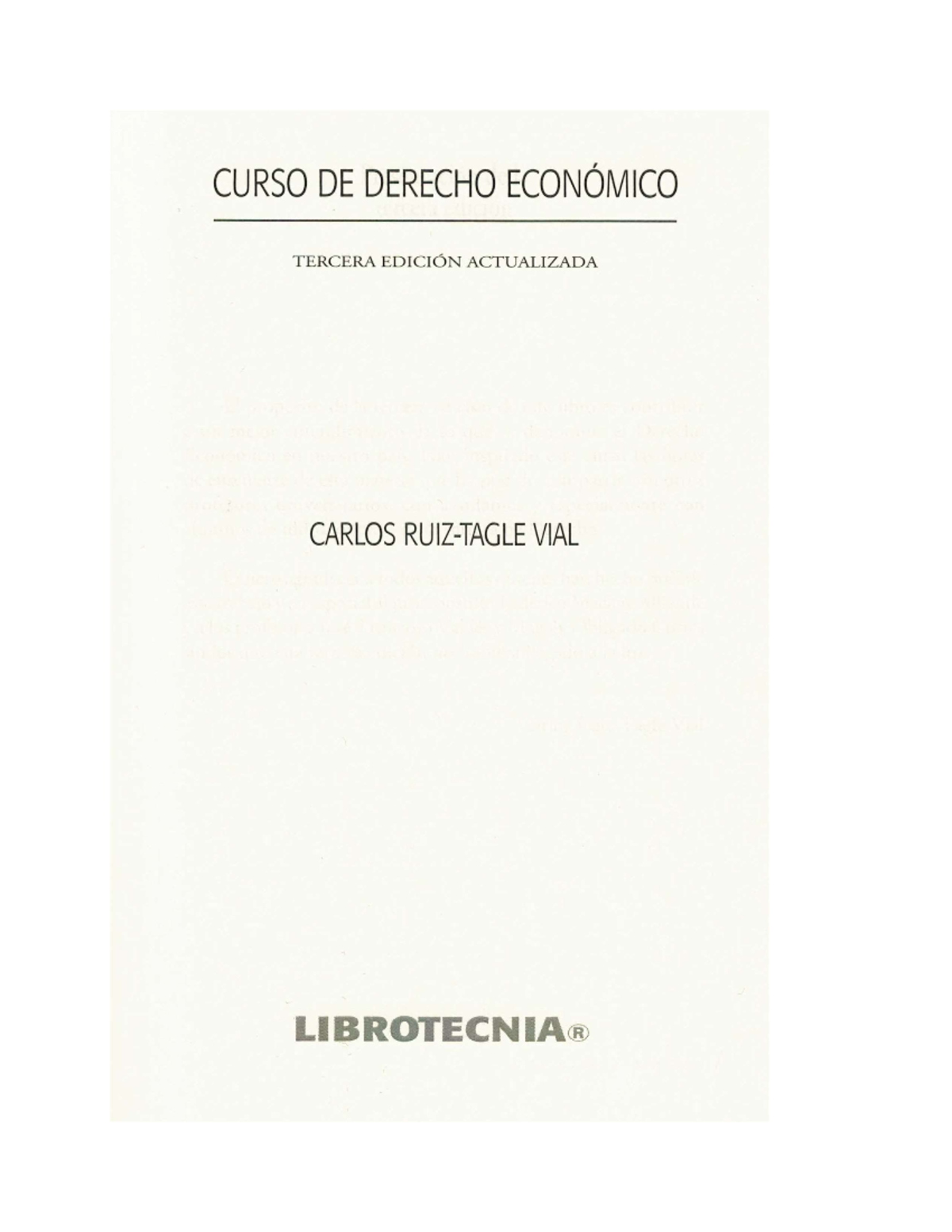 Ruiz Tagle - Derecho económico - Warning: TT: undefined function: 32 - Studocu