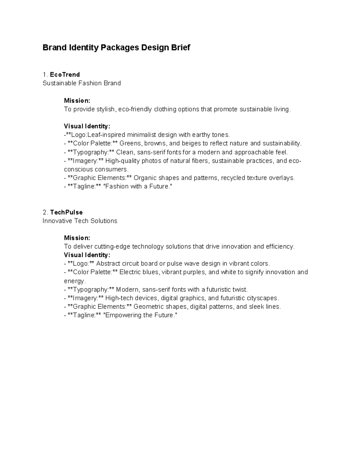 Visual Identity 2 - Bbbh - Brand Identity Packages Design Brief ...