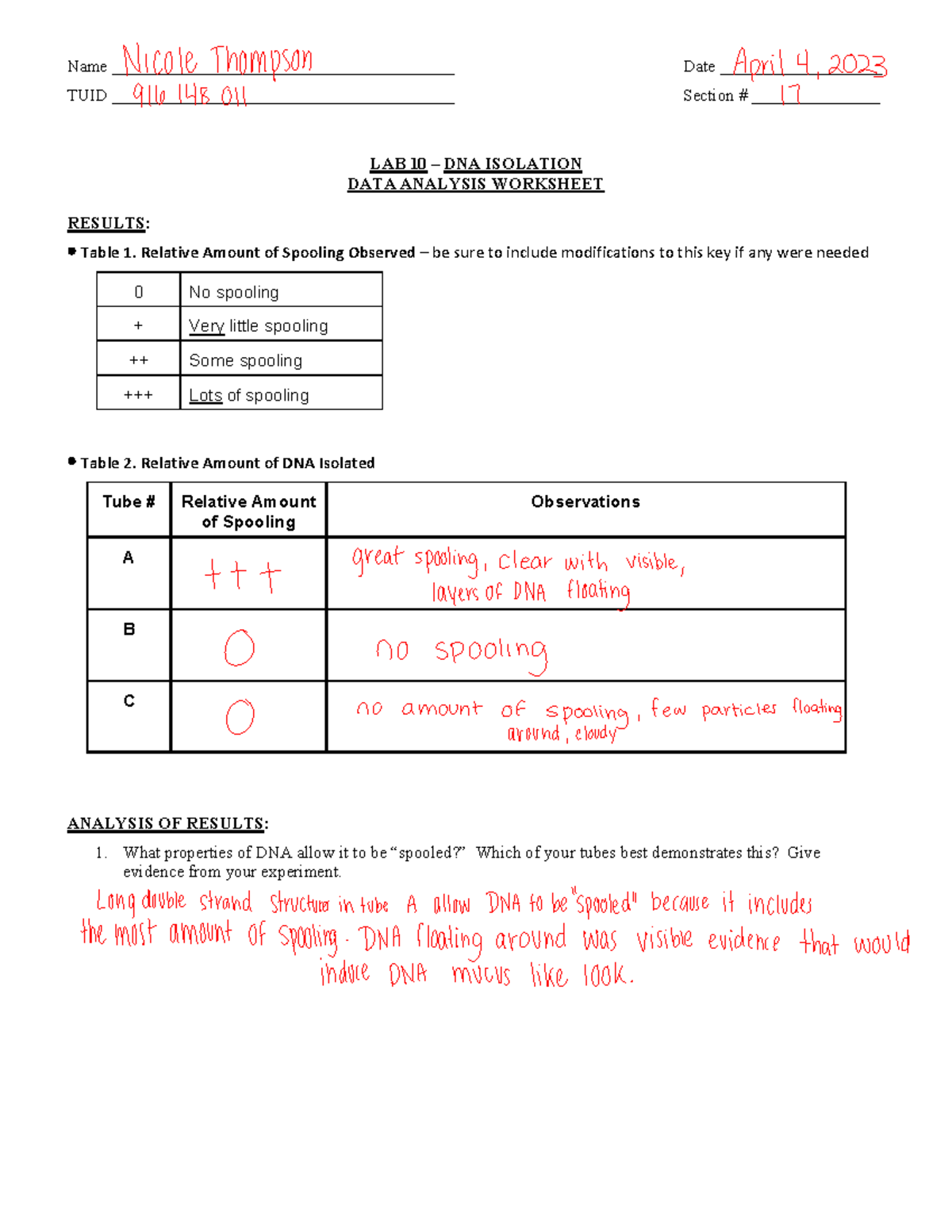 BB Lab 10 DAWS S23 - notes - Name ...