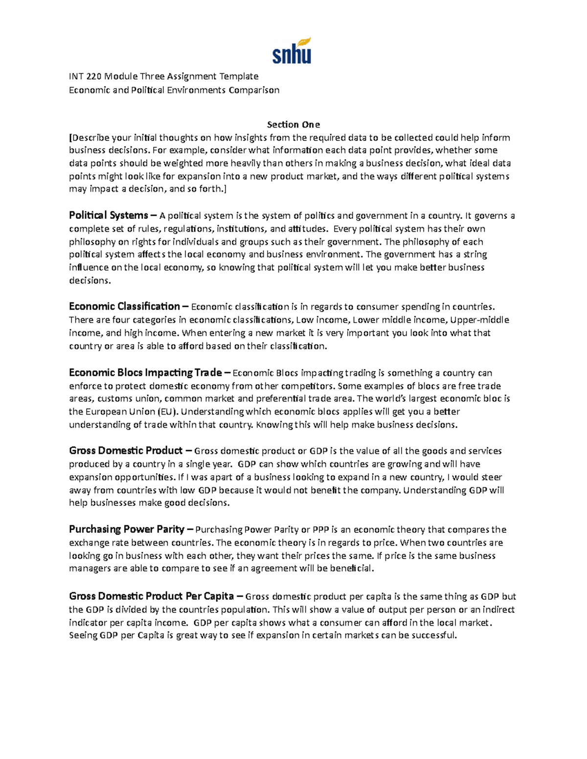INT 220 Module Three Assignment Template - INT 220 Module Three ...