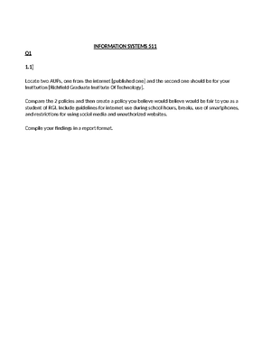Answers - ASSIGNMENT - Question 1 Not yet answered Marked out of 1. Flag question Question text ...