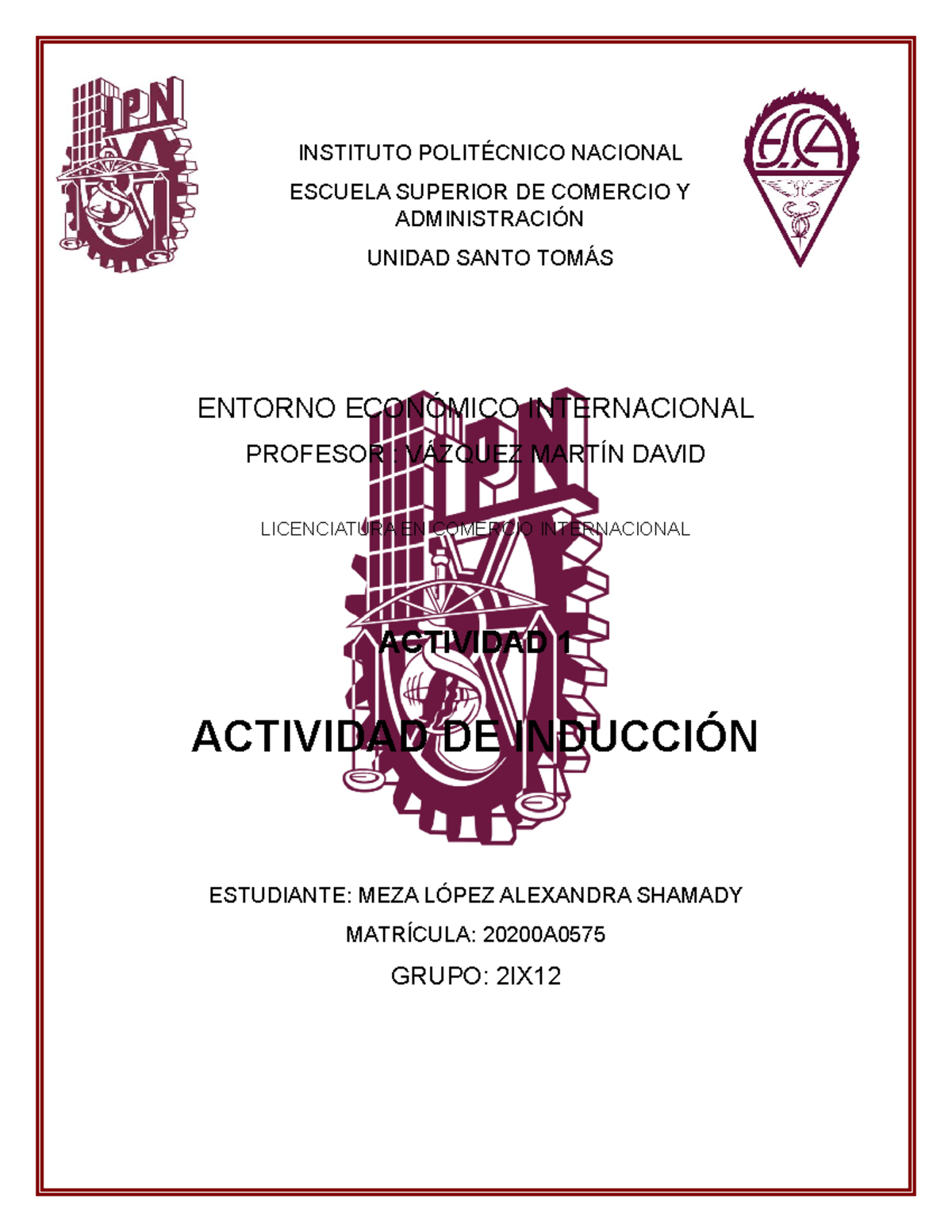 Problemática mundial actual - ENTORNO ECONÓMICO INTERNACIONAL PROFESOR ...