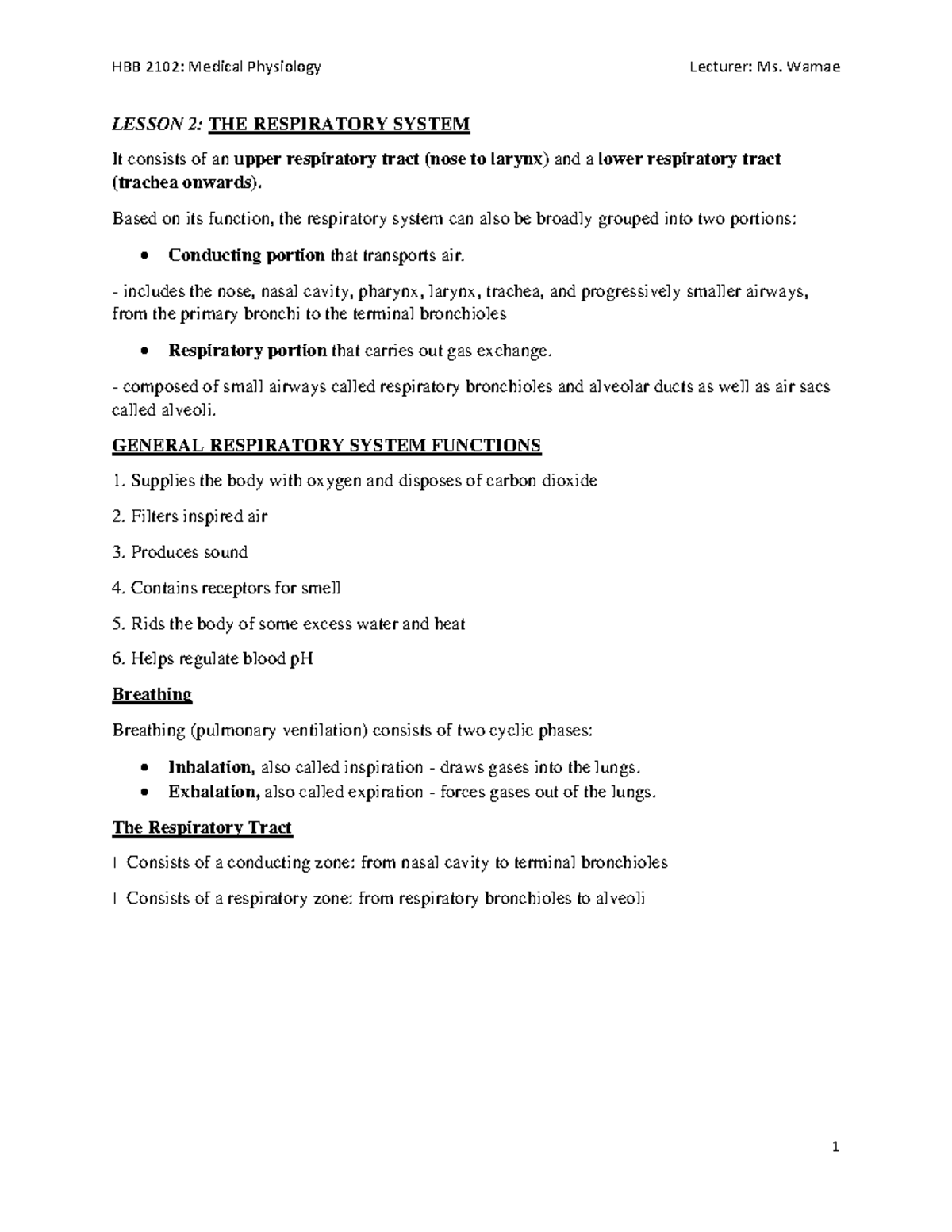 HBB2102; Circulatory System AND Digestive System - LESSON 2: THE ...