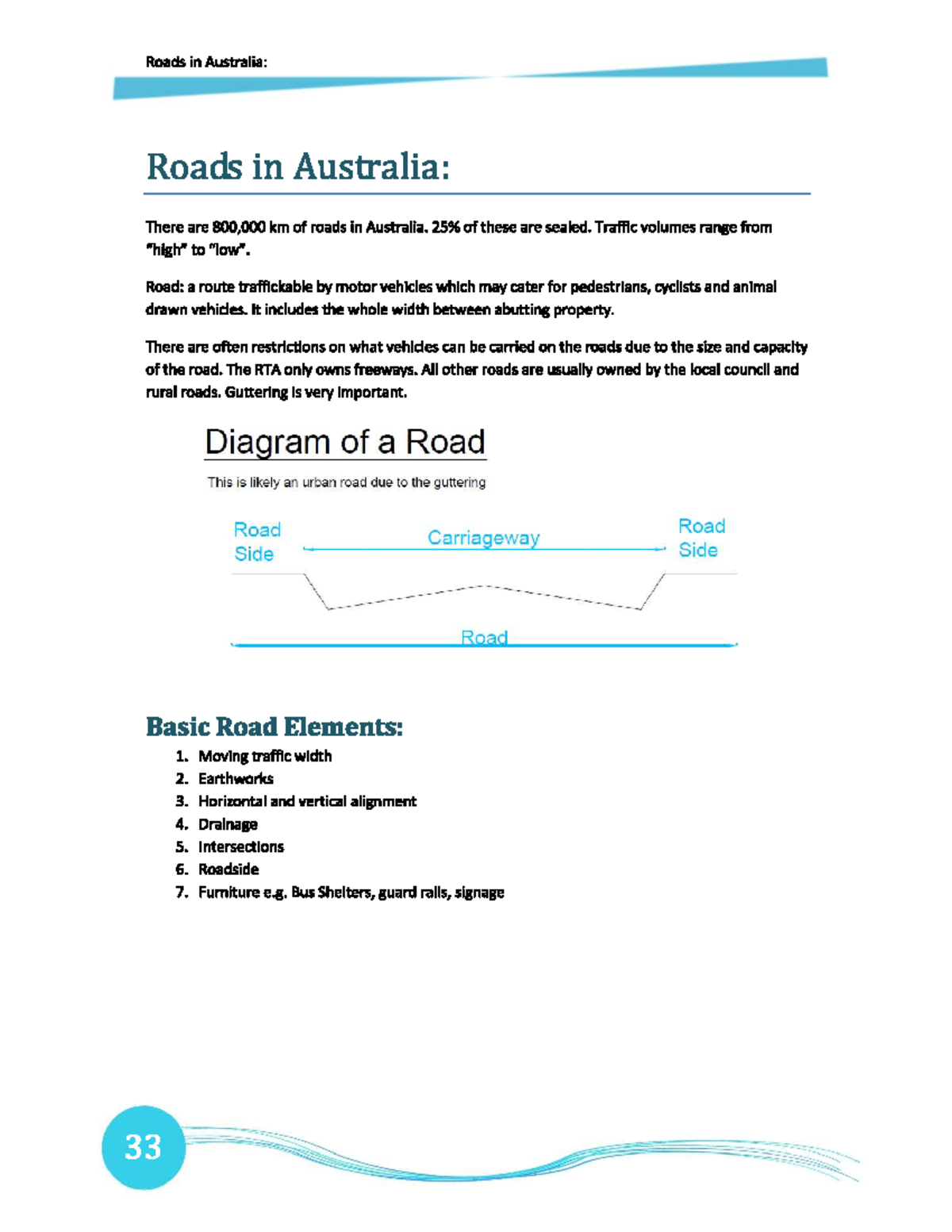 Roads in Australia - Basic Civil Engineering - Studocu