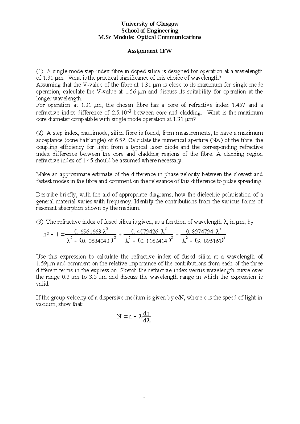 MSc assignment TK20 - Laser devices and technology - University of ...