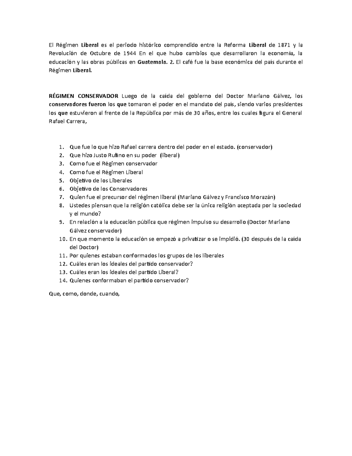 El Régimen Liberal es el periodo histórico comprendido entre la Reforma ...