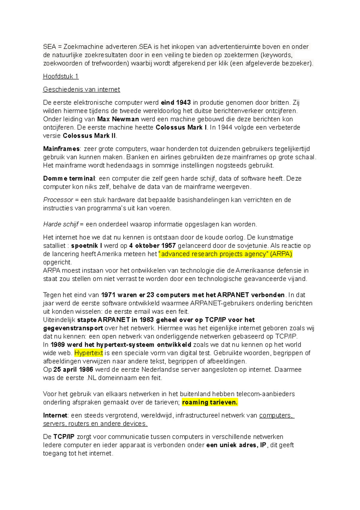 Ebfu samenvatting Marit - SEA = Zoekmachine adverteren is het inkopen van advertentieruimte ...