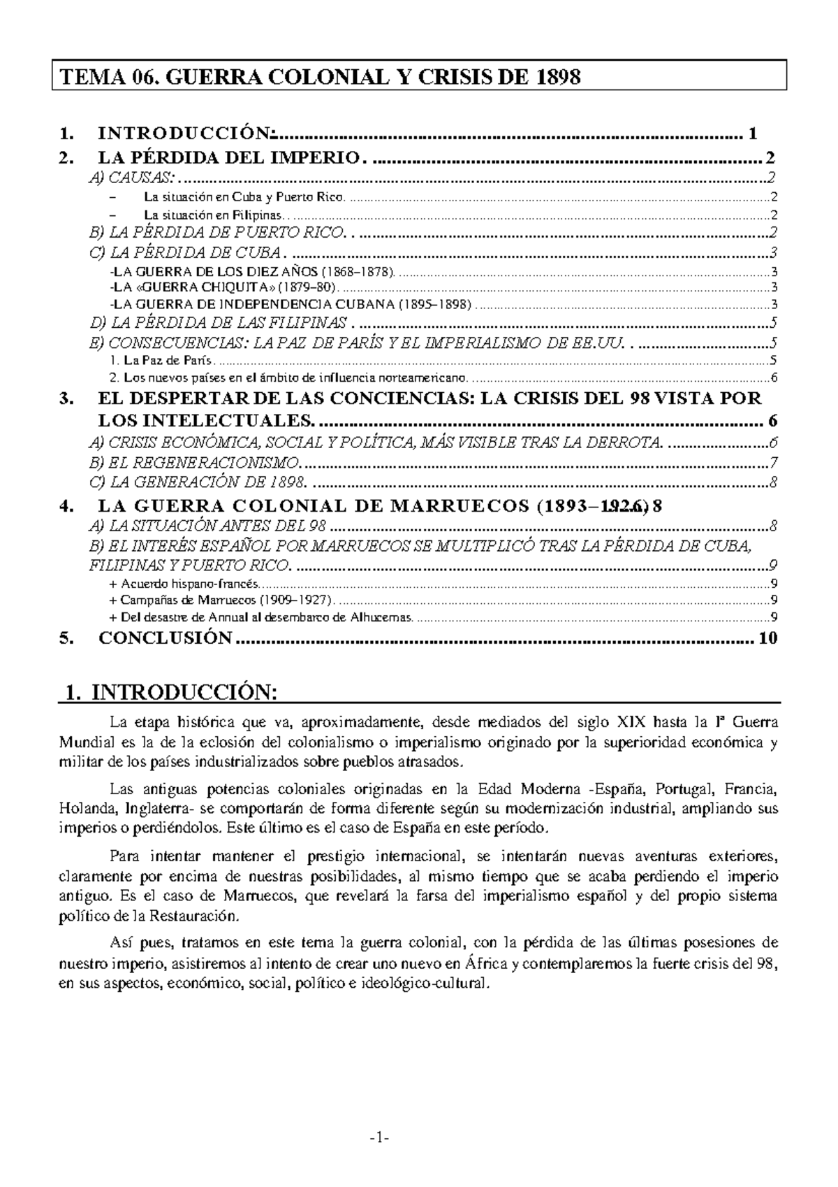 Tema.cuba - Estos apuntes nos lo da el profesor. - TEMA 0 6. GUERRA ...
