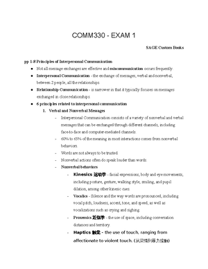 Exam 2 Book Notes - Summary Close Encounters: Communication in ...