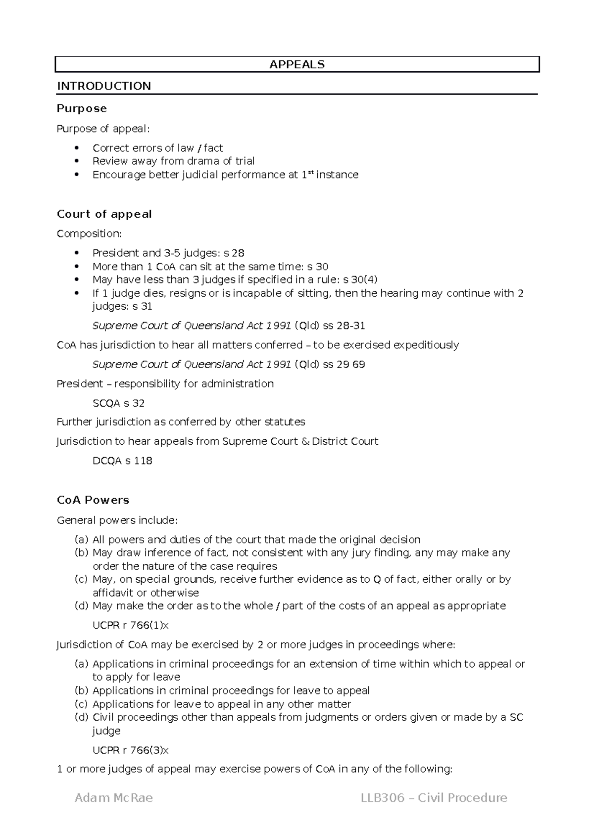 9.0 Appeals - NOTES - APPEALS INTRODUCTION Purpose Purpose of appeal ...