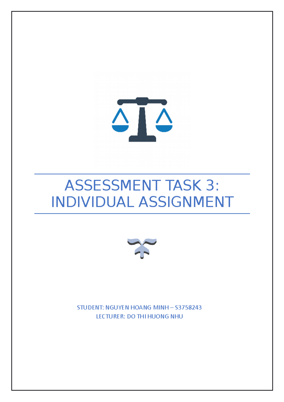 LAW2447 Assessment-Task-3 Nguyen-Hoang-Minh s3758243-2 - ASSESSMENT TASK 3: INDIVIDUAL ...