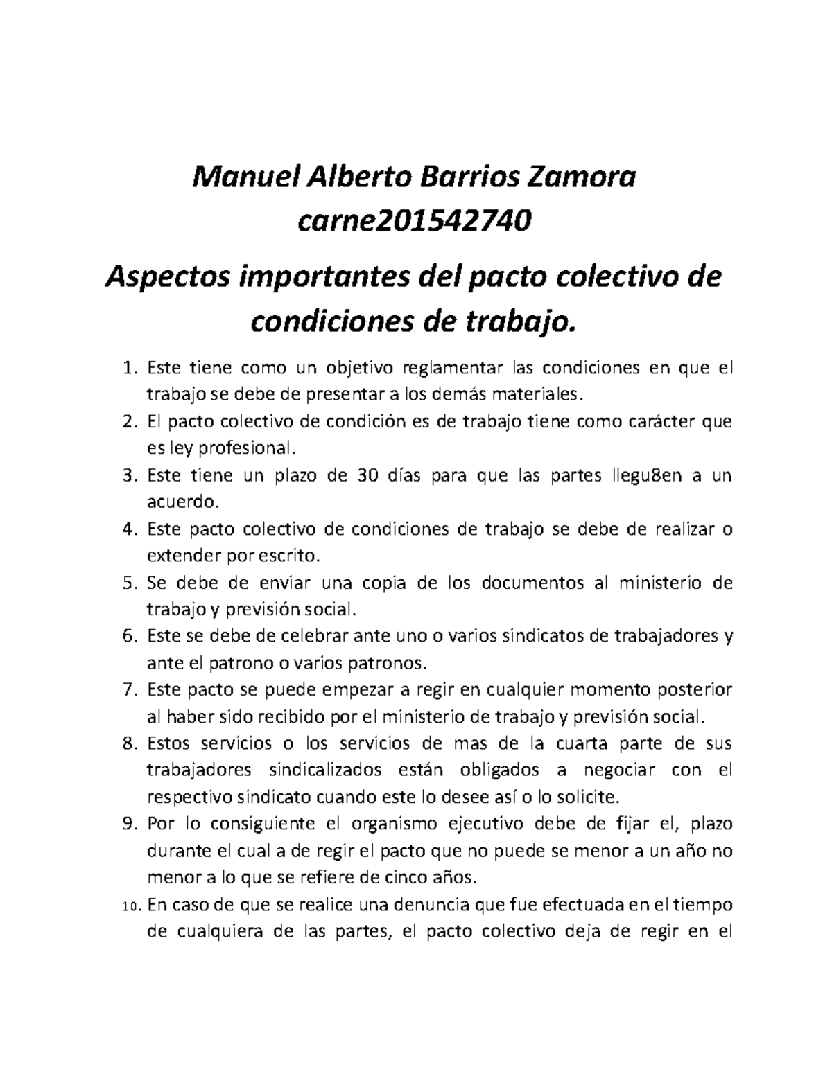 Laboral - Características del pacto de condiciones de trabajo - Manuel ...