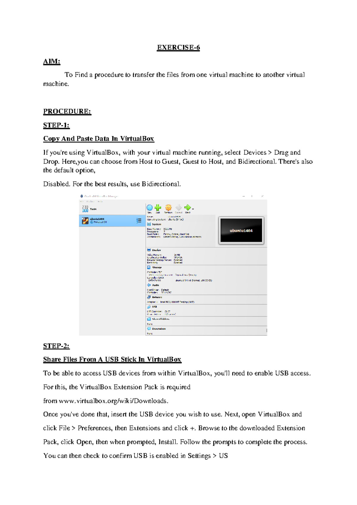 CC-6-1 - Cloud computing lab 6 experiment - EXERCISE- 6 AIM: To Find a procedure to transfer the ...