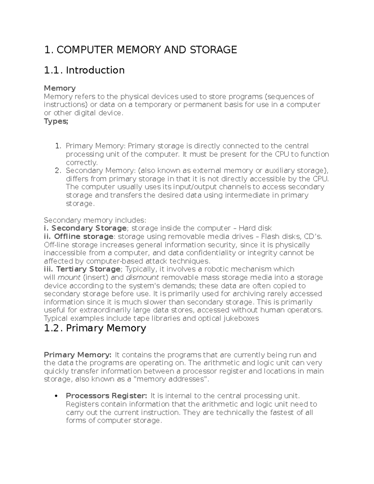 SIT100...Session 3 - INTRODUCTION TO COMPUTER SESSION 3 - 1. COMPUTER ...