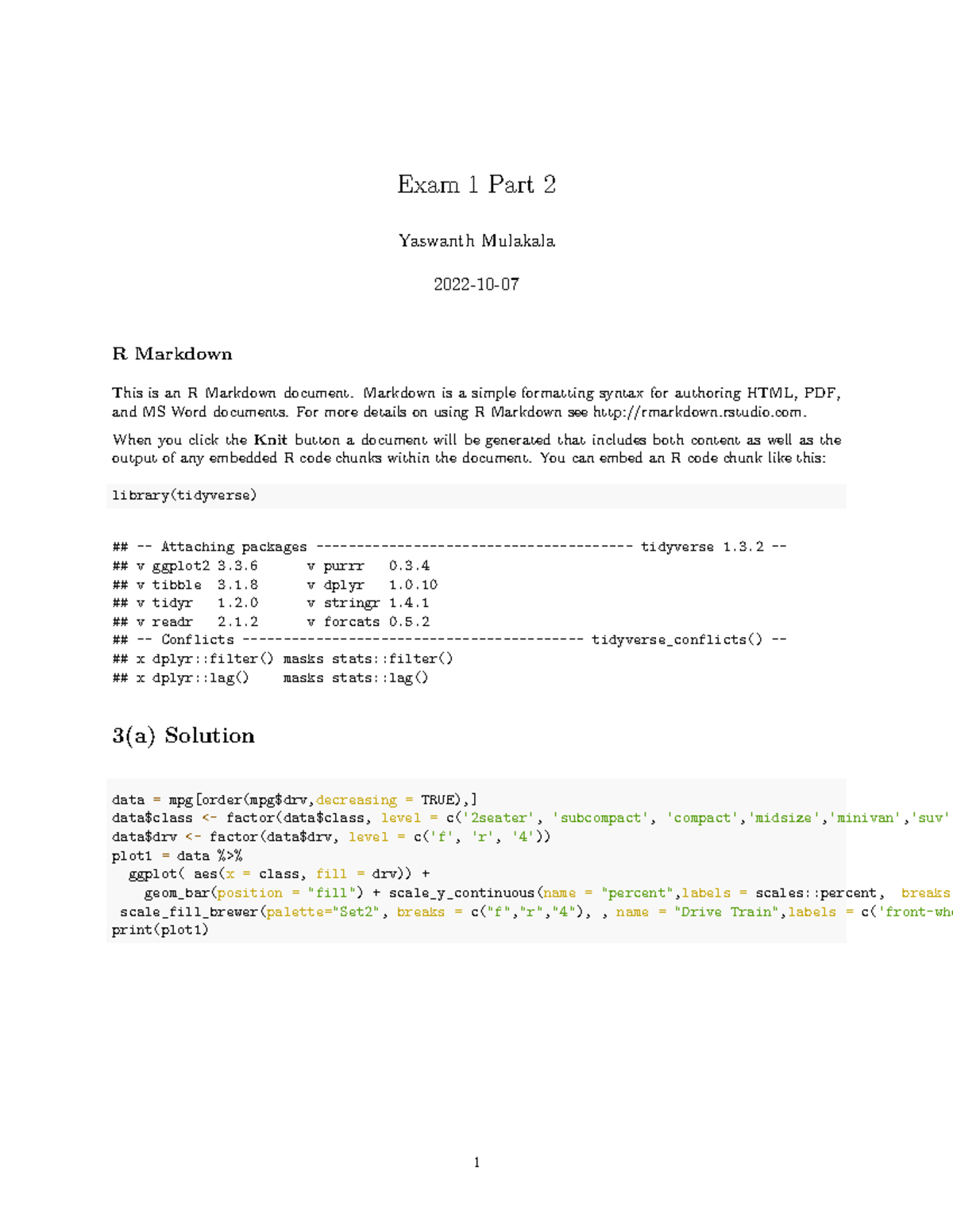 Yaswanth Exam Part 2 - send - Exam 1 Part 2 Yaswanth Mulakala 2022-10 ...
