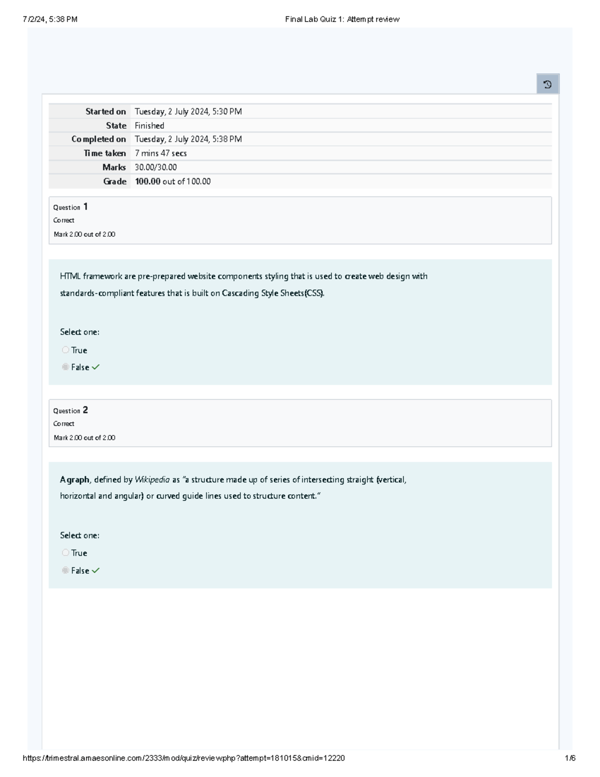 Application Development and Emerging Technologies Final Lab Quiz 1 ...
