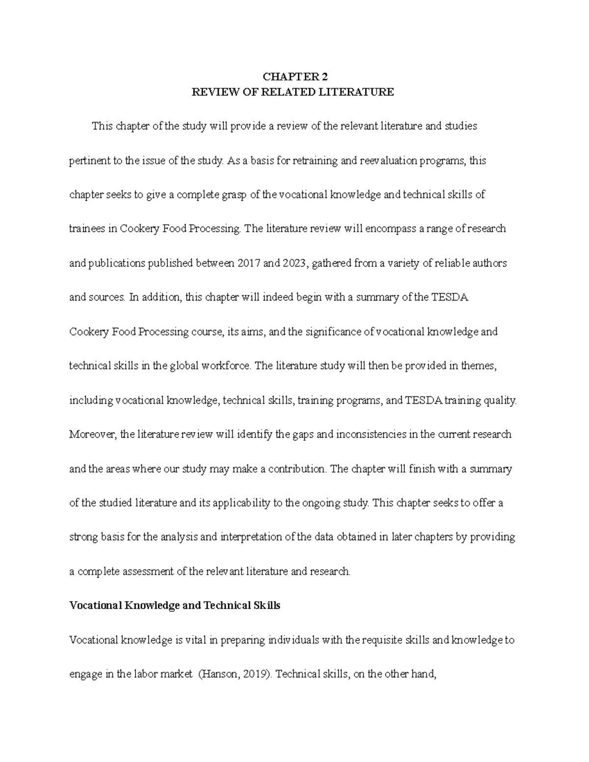 Chapter two RRL - CHAPTER 2 REVIEW OF RELATED LITERATURE This chapter ...