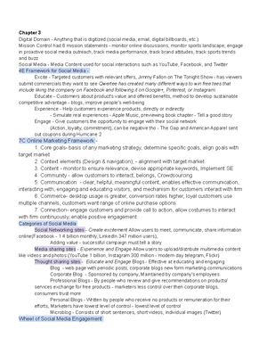 Chapter 4 - Marketing Ethics - The 7C Online Marketing Framework 1 Core ...