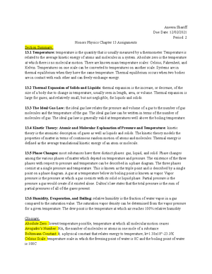 Physics Chapter 8 Assignments - Aneesa Shariff Due Date: Period: 2 ...
